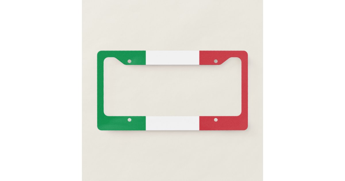 Flag of Italy License Plate Frame | Zazzle