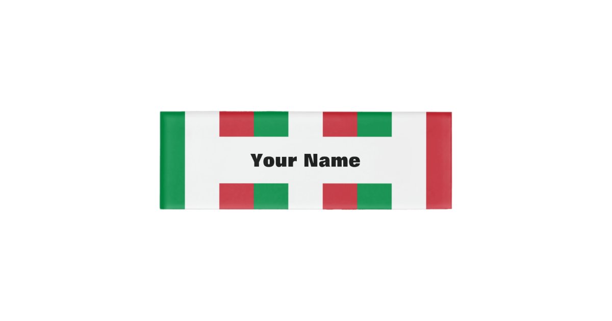 Flag of Italy Name Tag | Zazzle