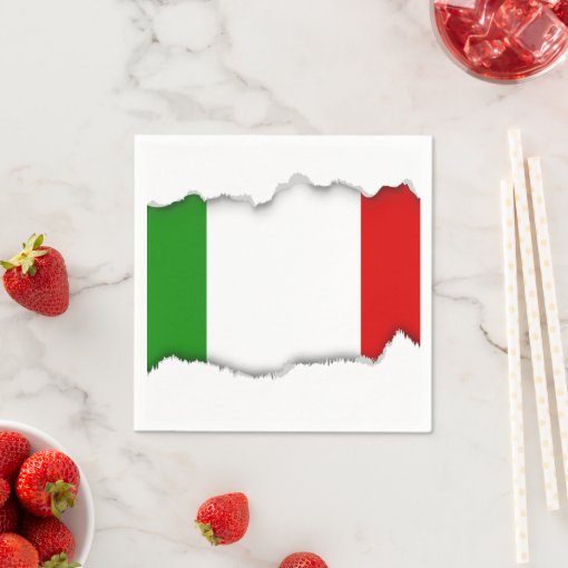 Flag of Italy Paper Napkins | Zazzle