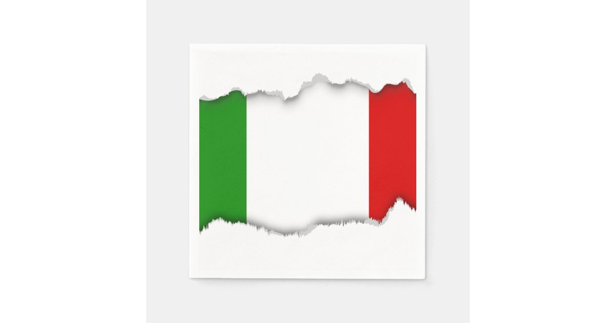 Flag of Italy Paper Napkins | Zazzle