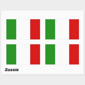 Flag of Italy Rectangular Sticker | Zazzle