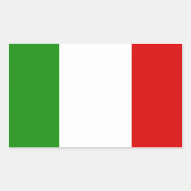 Flag of Italy Rectangular Sticker | Zazzle