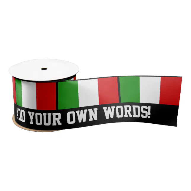 Flag of Italy Satin Ribbon | Zazzle