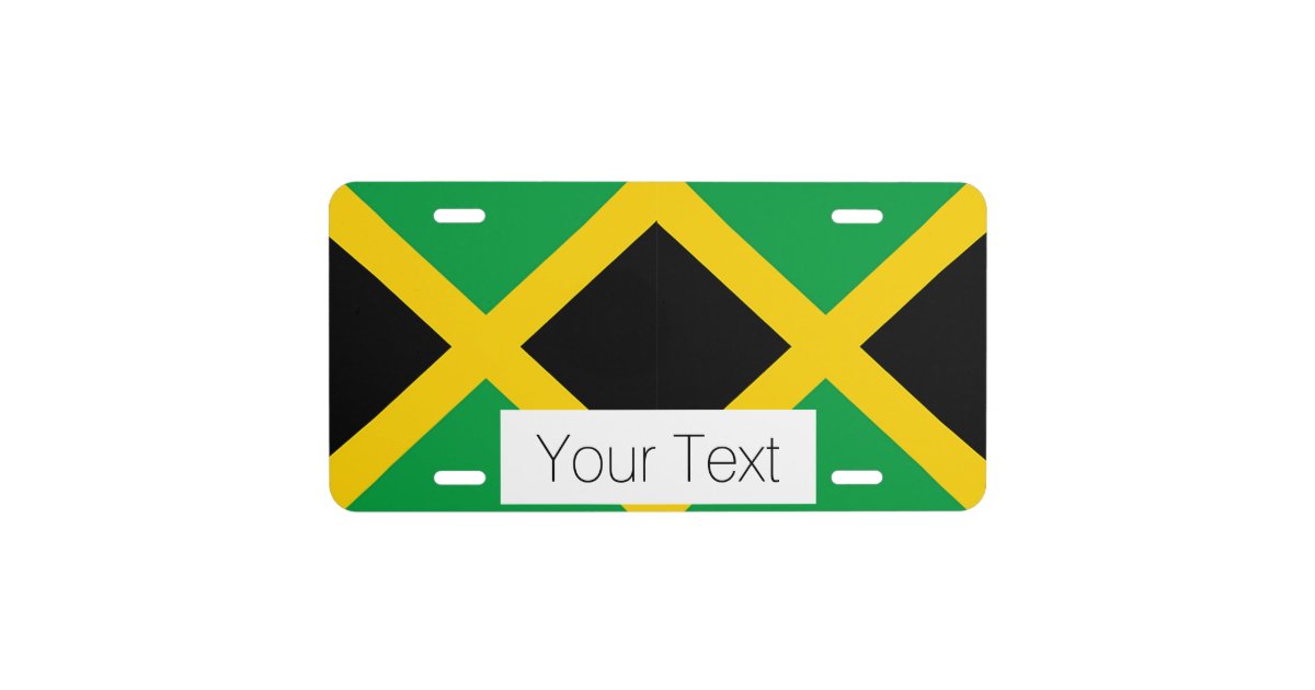 Flag of Jamaica License Plate | Zazzle