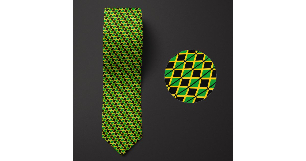 Flag of Jamaica Pattern Neck Tie | Zazzle