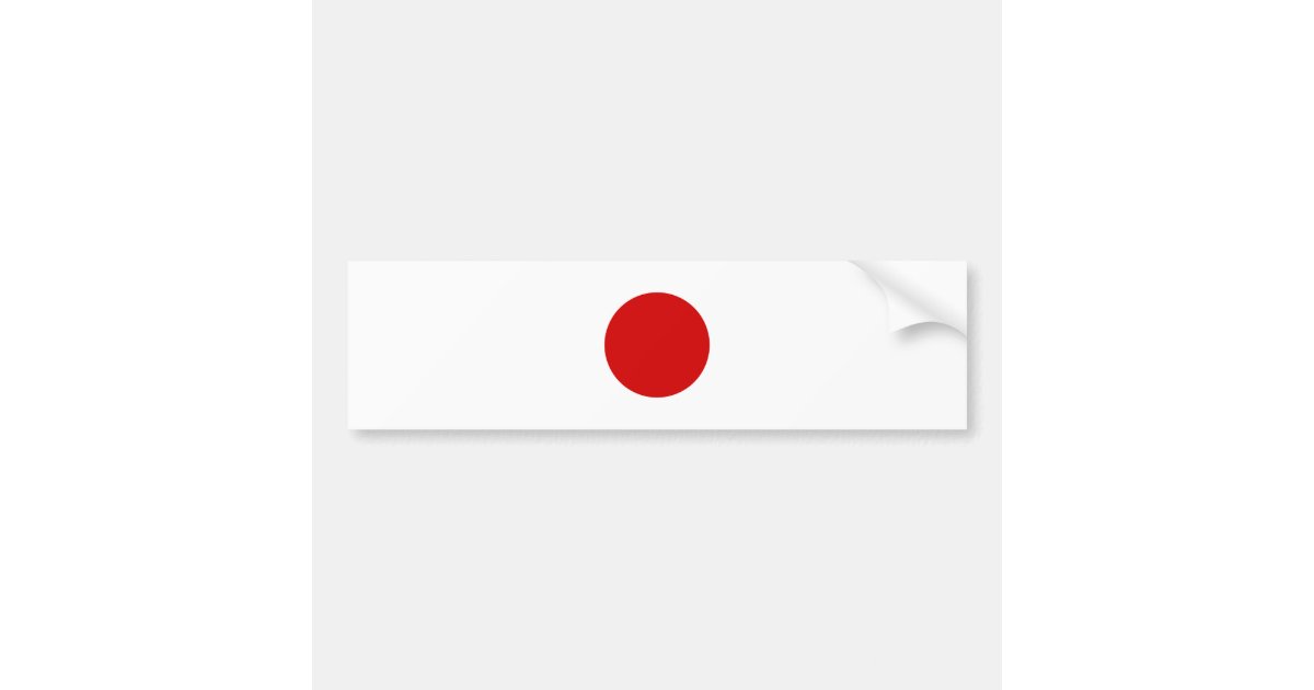 Flag of Japan Bumper Sticker | Zazzle