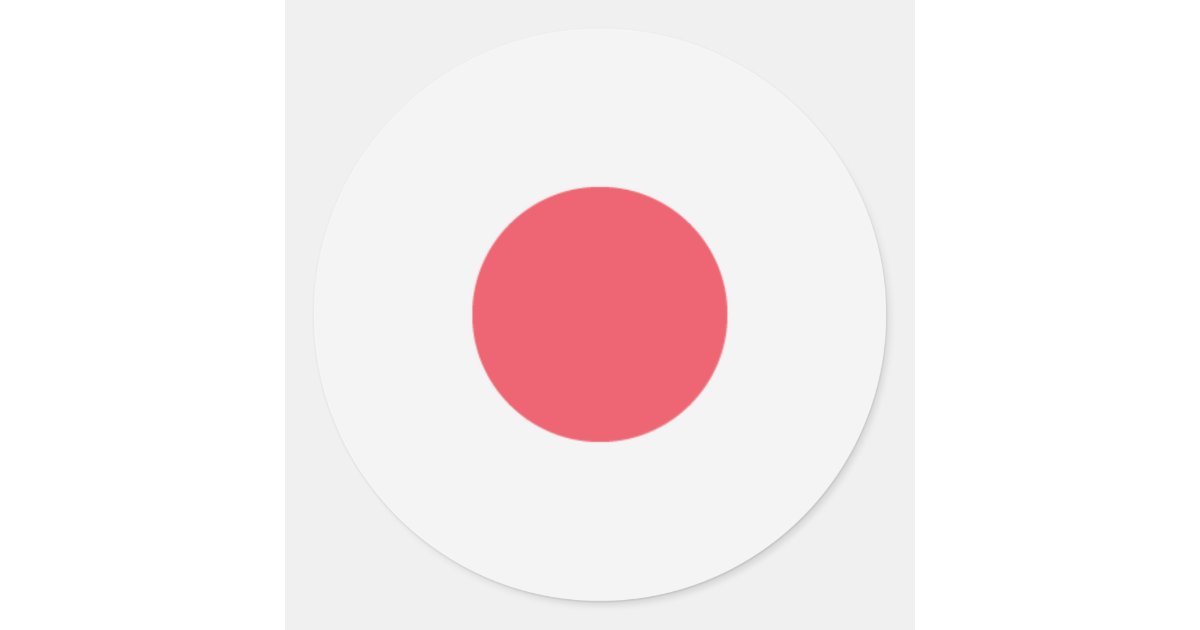 Flag of Japan Classic Round Sticker | Zazzle