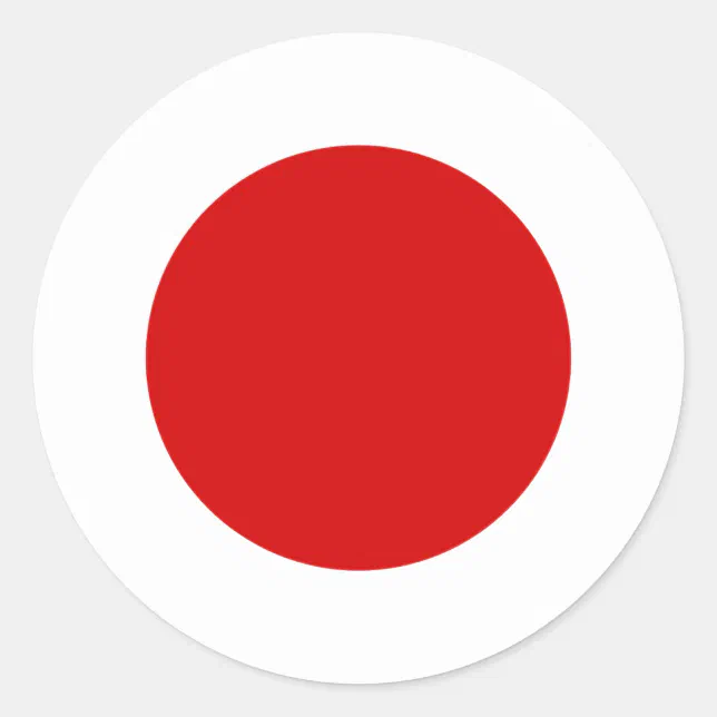 Flag of Japan Classic Round Sticker | Zazzle