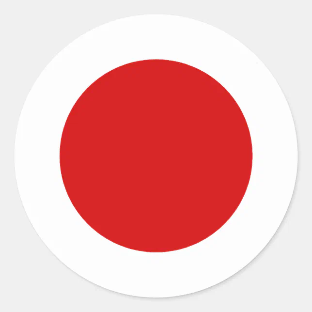 Flag of Japan Classic Round Sticker | Zazzle
