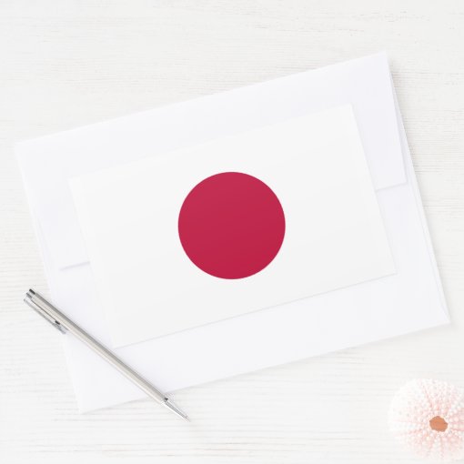 Flag of Japan Rectangular Sticker | Zazzle