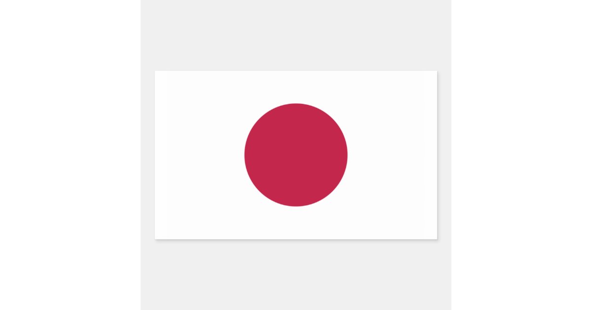 Flag of Japan Rectangular Sticker | Zazzle