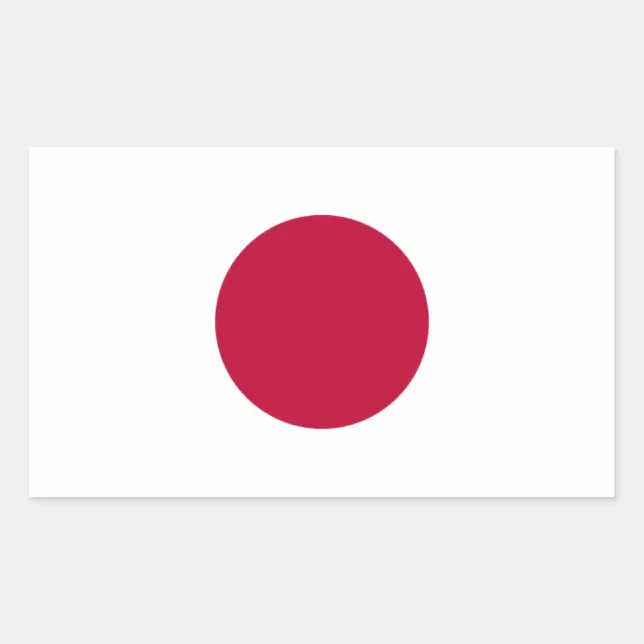Flag of Japan Rectangular Sticker | Zazzle
