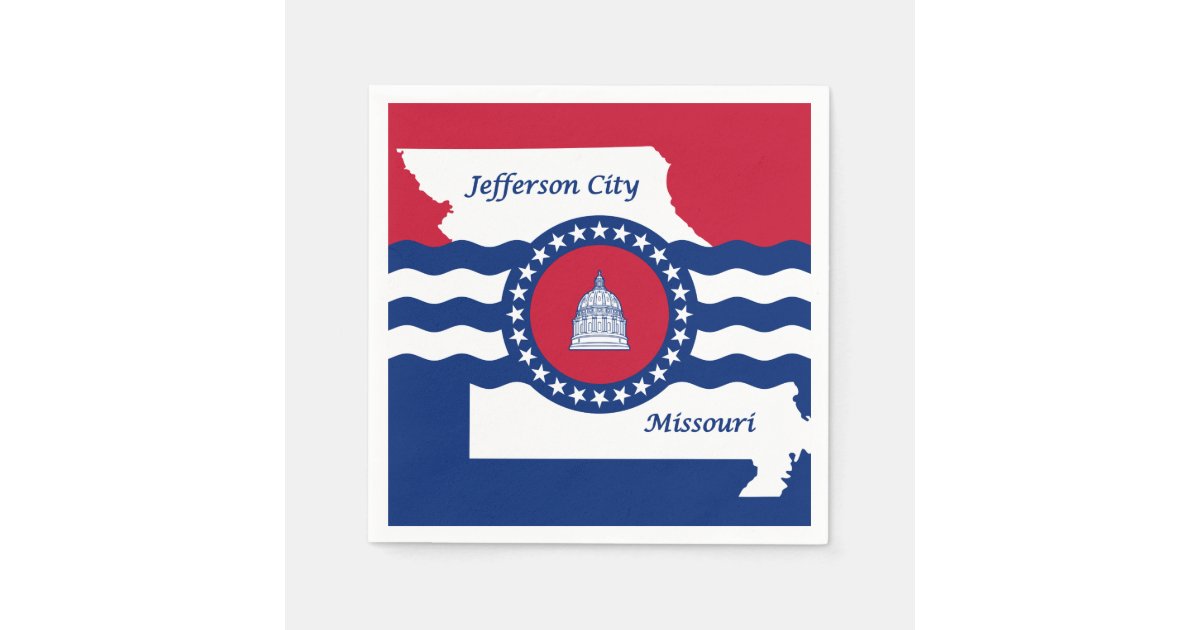 Flag of Jefferson city, Missouri Paper Napkins | Zazzle