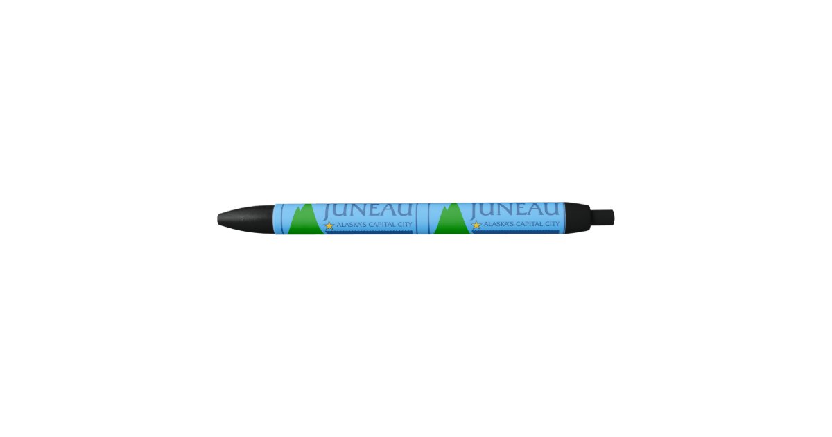 Flag of Juneau, Alaska Black Ink Pen | Zazzle