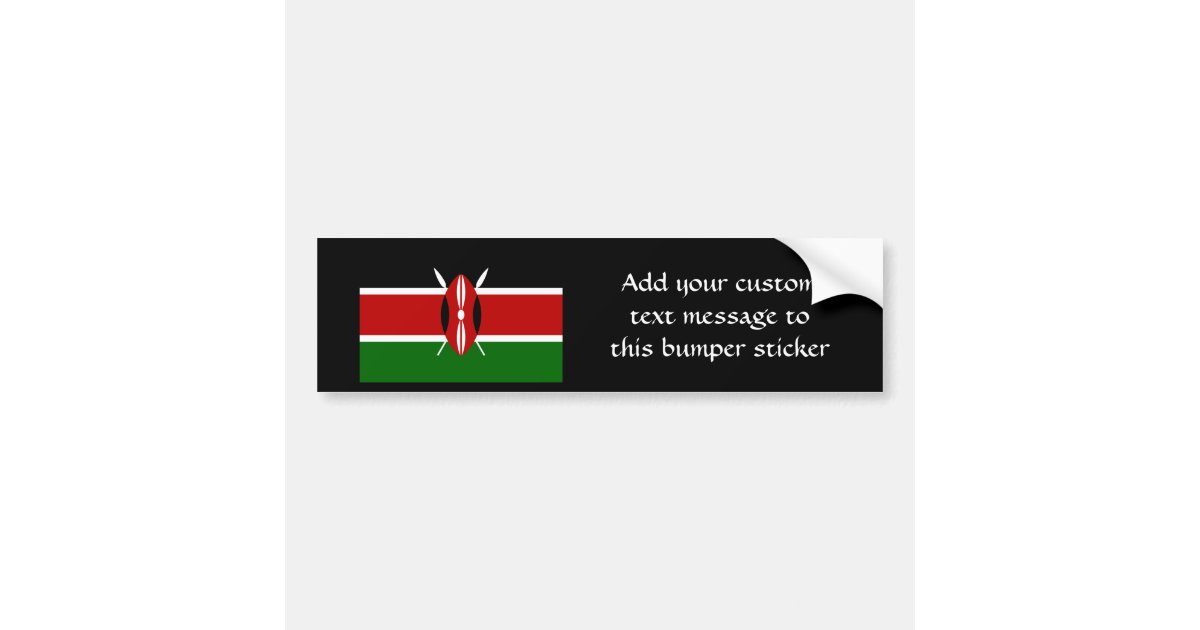 Flag of Kenya Africa Bumper Sticker | Zazzle