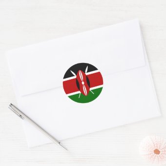 Flag of Kenya Classic Round Sticker | Zazzle