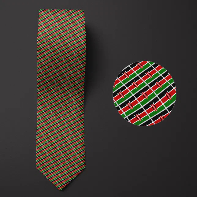 Flag of Kenya Pattern Neck Tie | Zazzle