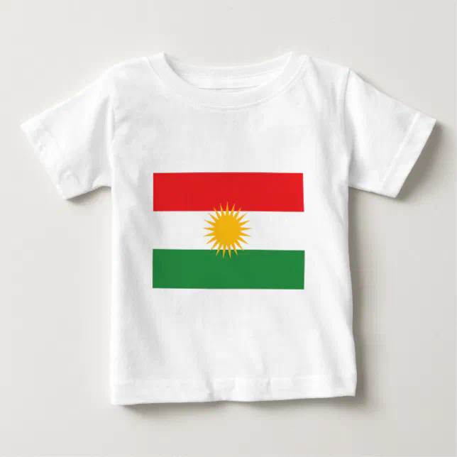 Flag of Kurdistan (Alay Kurdistan or Alaya Rengîn) Baby T-Shirt | Zazzle