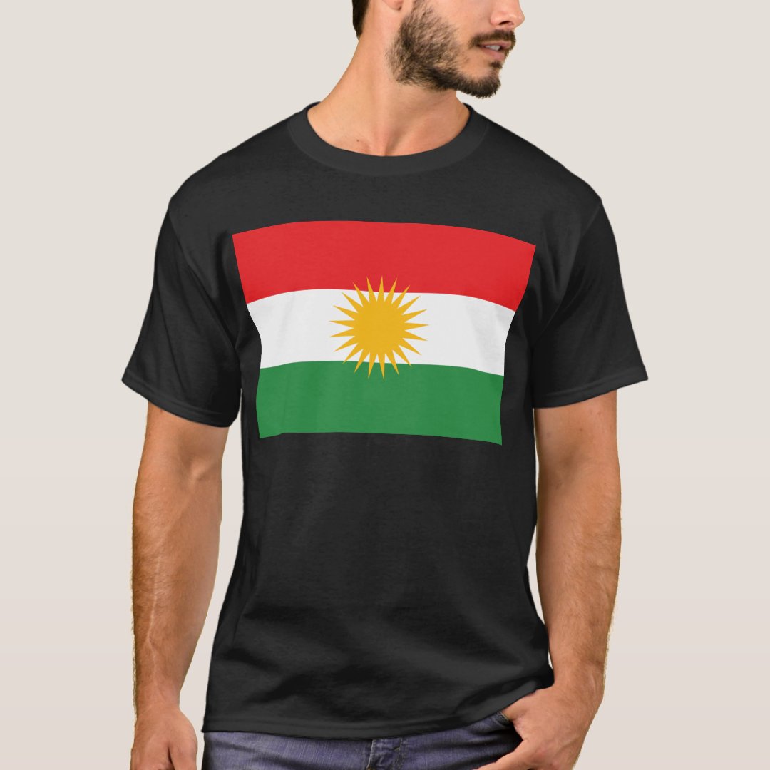 Flag of Kurdistan (Alay Kurdistan or Alaya Rengîn) T-Shirt | Zazzle