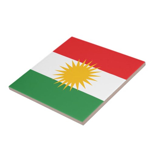 Flag of Kurdistan (Alay Kurdistan or Alaya Rengîn) Tile | Zazzle