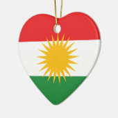 Flag of Kurdistan; Kurd; Kurdish Ceramic Ornament | Zazzle