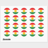 Flag of Kurdistan; Kurd; Kurdish Classic Round Sticker | Zazzle