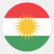 Flag of Kurdistan; Kurd; Kurdish Classic Round Sticker | Zazzle