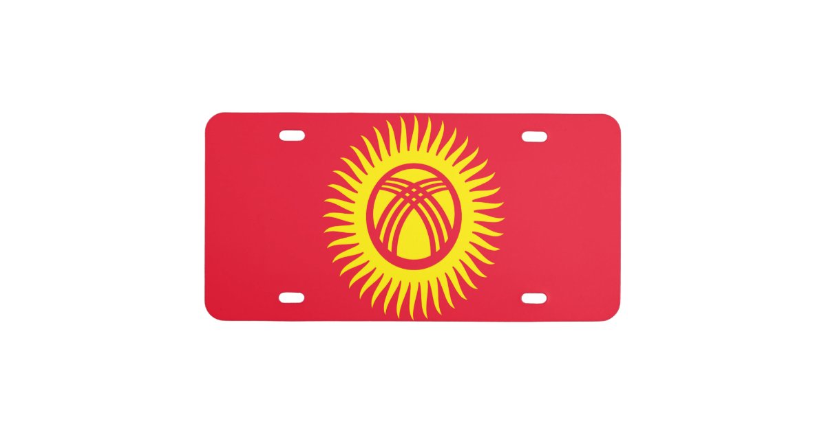 Flag of Kyrgyzstan License Plate | Zazzle