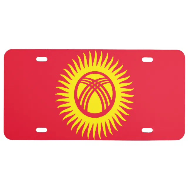 Flag of Kyrgyzstan License Plate | Zazzle