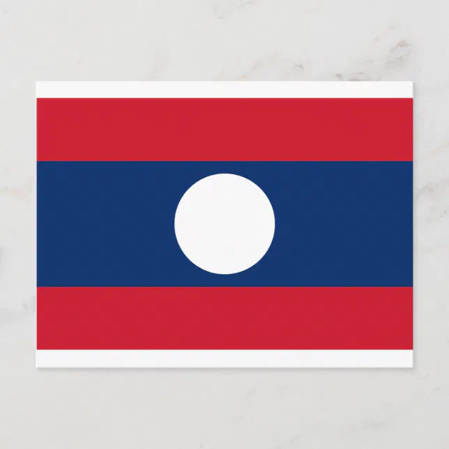 Flag of Laos - Laotian flag - ທຸງຊາດລາວ Postcard | Zazzle