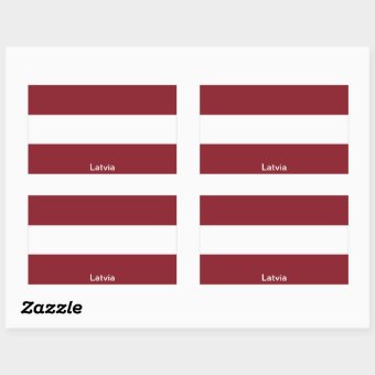 Flag of Latvia Rectangular Sticker | Zazzle