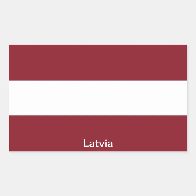 Flag of Latvia Rectangular Sticker | Zazzle
