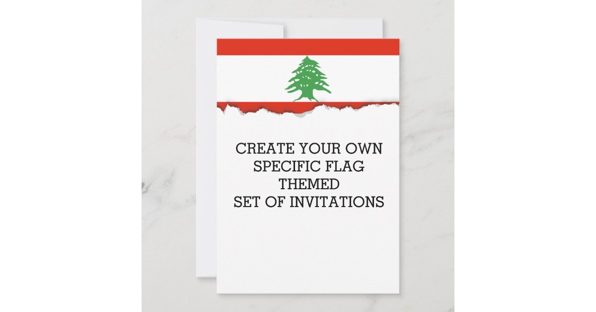 Flag of Lebanon Invitation | Zazzle