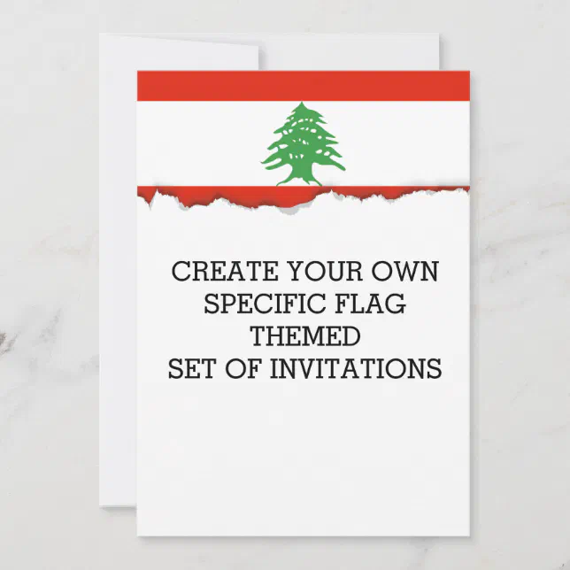 Flag of Lebanon Invitation | Zazzle
