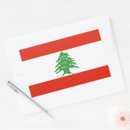 Flag of Lebanon Rectangular Sticker | Zazzle