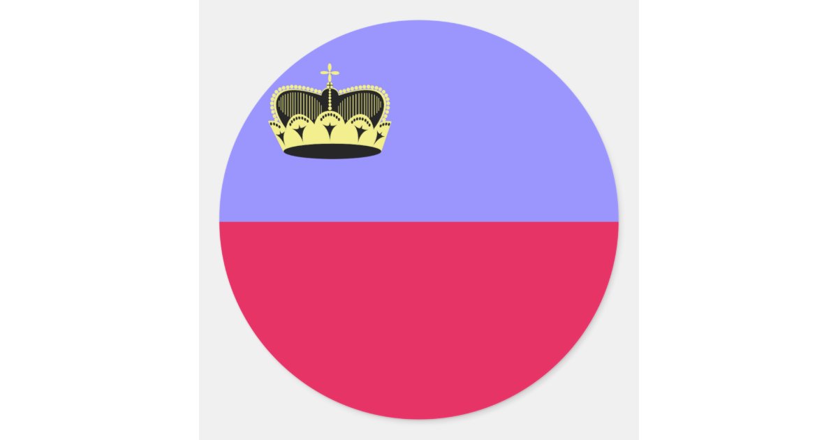 Flag of Liechtenstein Classic Round Sticker | Zazzle