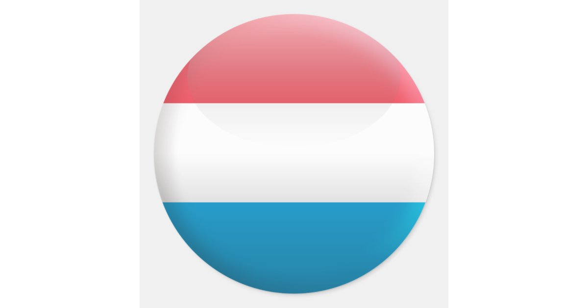 Flag of Luxembourg Classic Round Sticker | Zazzle