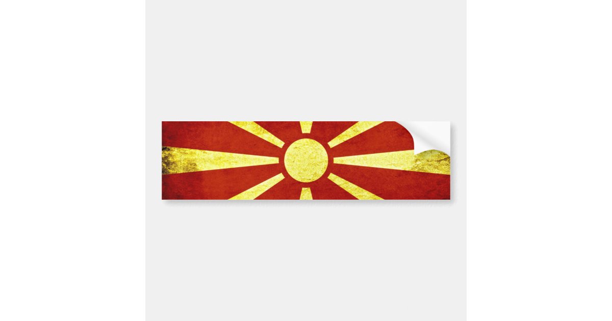 Flag of Macedonia Bumper Sticker | Zazzle