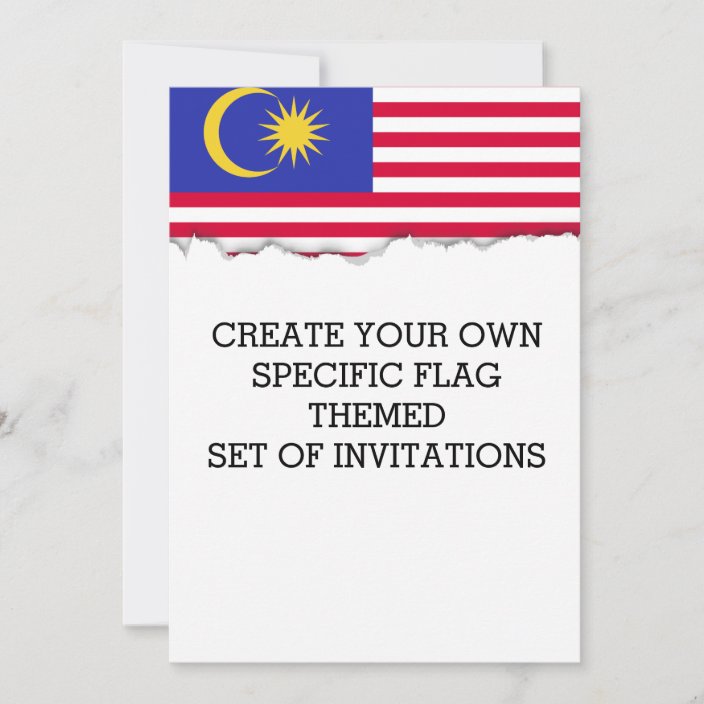 Flag of Malaysia Invitation | Zazzle.com