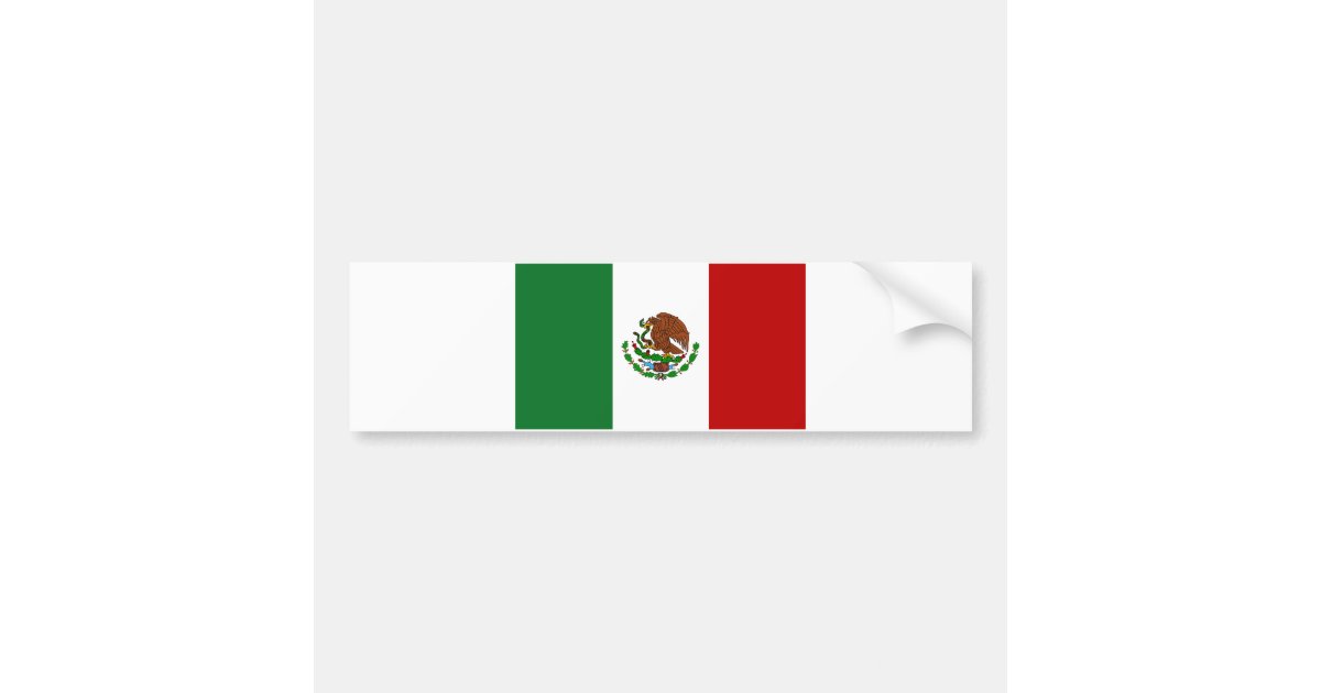 Flag of Mexico Bumper Sticker | Zazzle