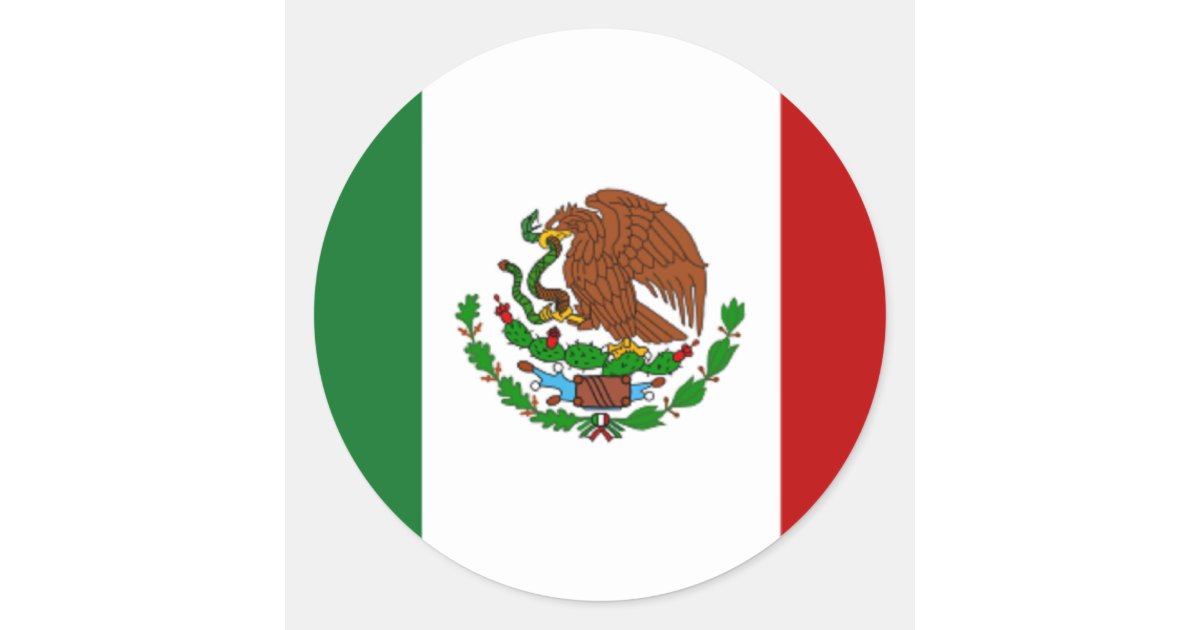 Flag of Mexico Classic Round Sticker | Zazzle