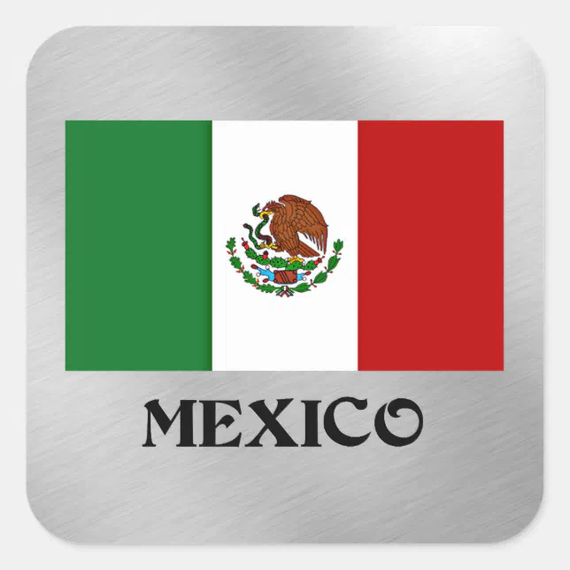 Flag of Mexico Square Sticker | Zazzle