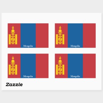 Flag of Mongolia Rectangular Sticker | Zazzle