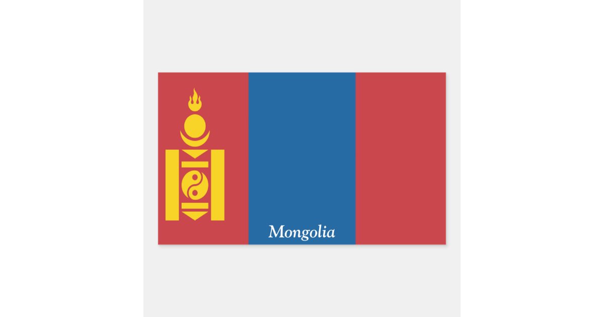 Flag of Mongolia Rectangular Sticker | Zazzle