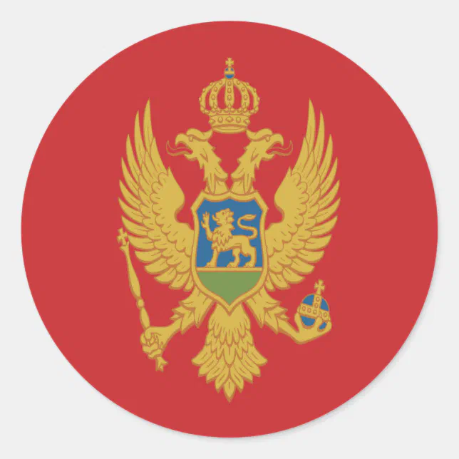 Flag of Montenegro Classic Round Sticker | Zazzle