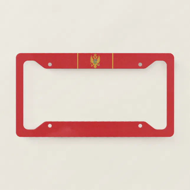 Flag of Montenegro License Plate Frame | Zazzle