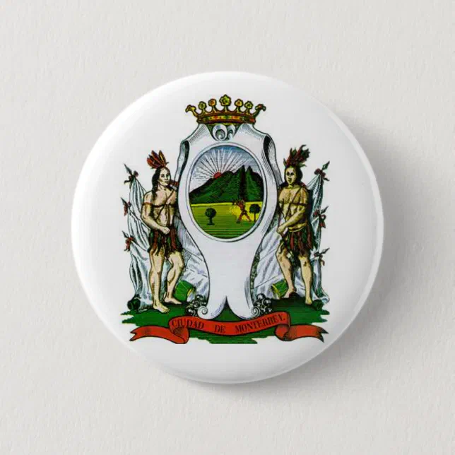 Flag of Monterrey, Nuevo León — MEXICO Button | Zazzle