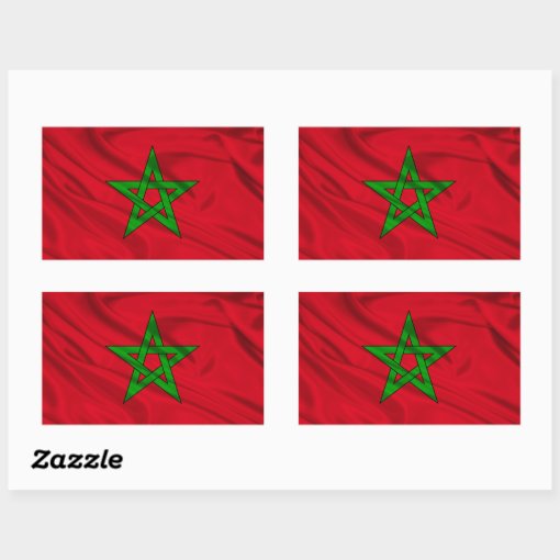 Flag of Morocco Rectangular Sticker | Zazzle