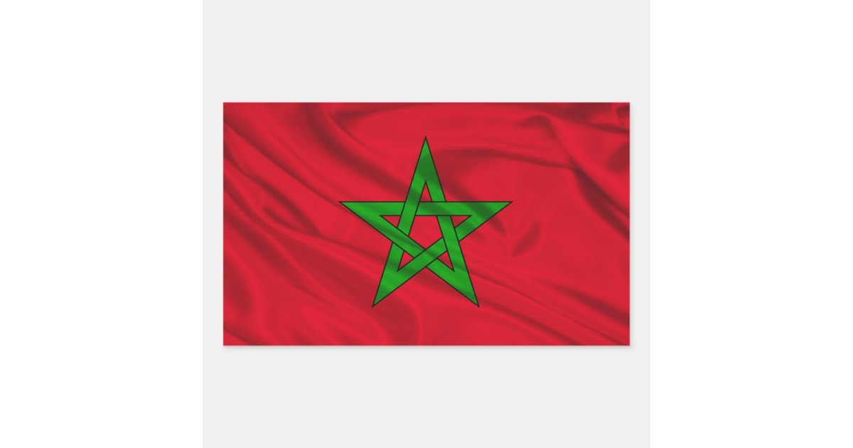 Flag of Morocco Rectangular Sticker | Zazzle