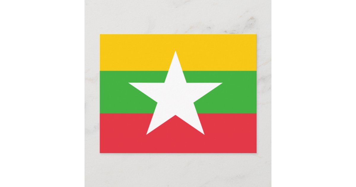 Flag of Myanmar Postcard | Zazzle